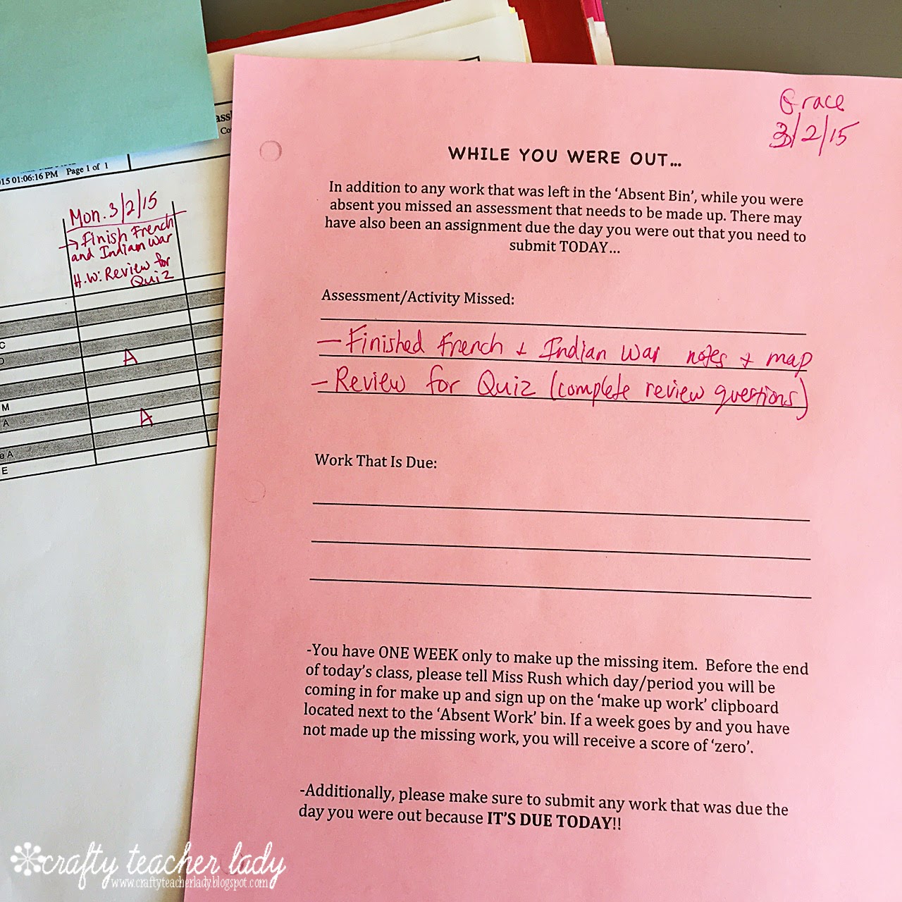 Classroom Organization: Managing Student Absences - Welcome